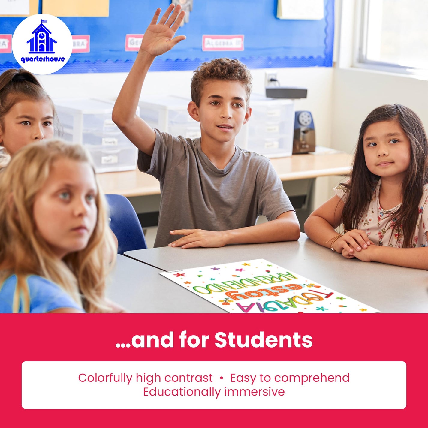 Quarterhouse Spanish Motivational (White) Poster Set, Spanish Classroo ...