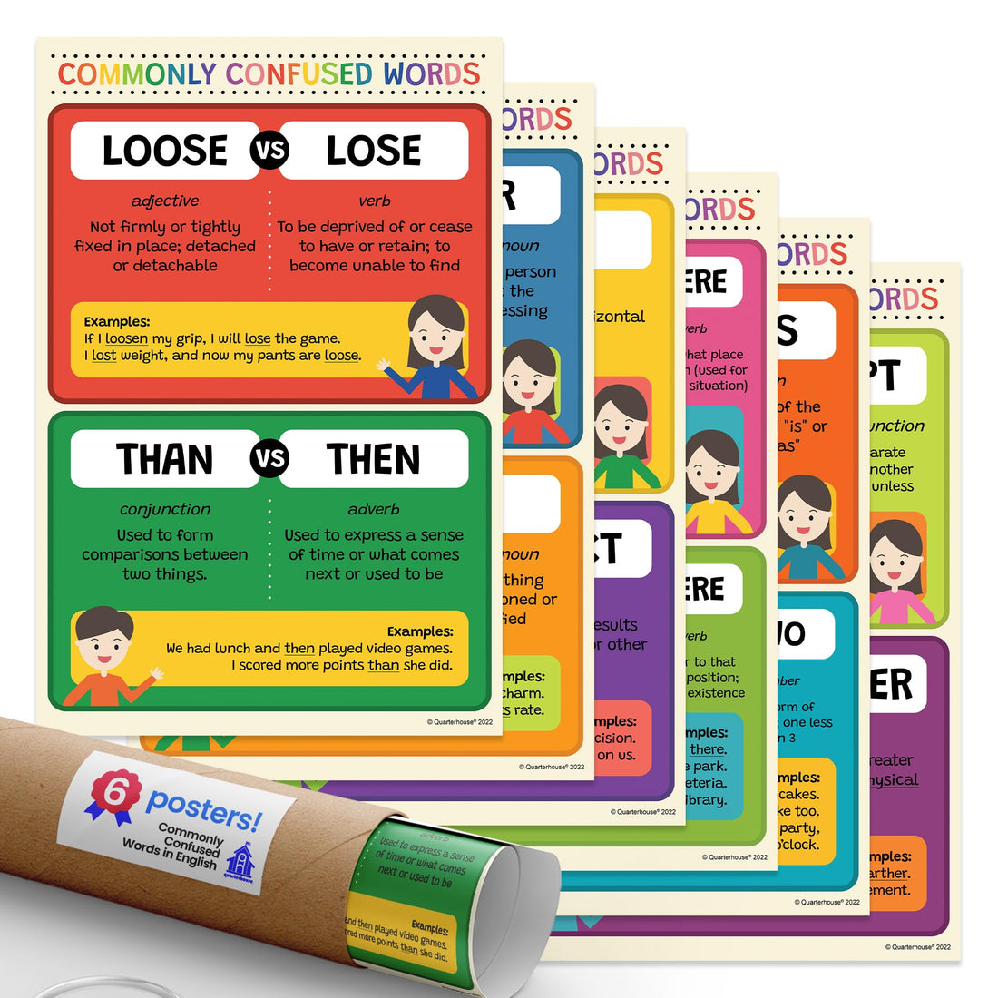 Quarterhouse Commonly Confused Words in English Poster Set, English ...